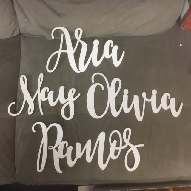*CUSTOM ORDER* Wood cut names, MEDIUM – Aloha Cuts / Aloha Overstock