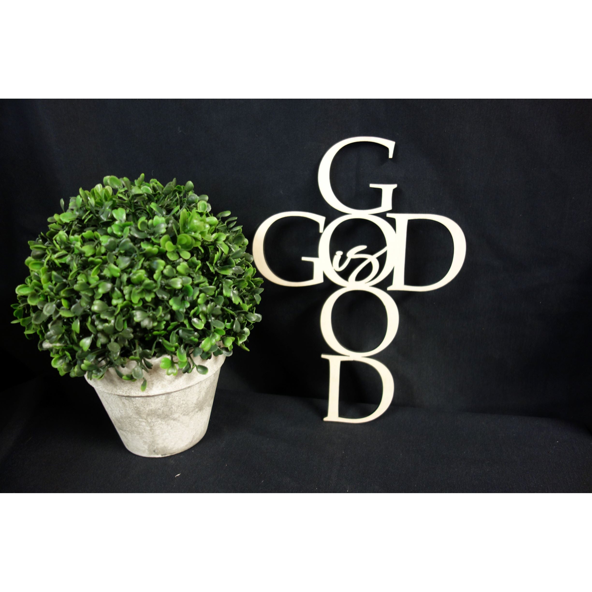 God is Good Wooden Cross – Aloha Cuts / Aloha Overstock